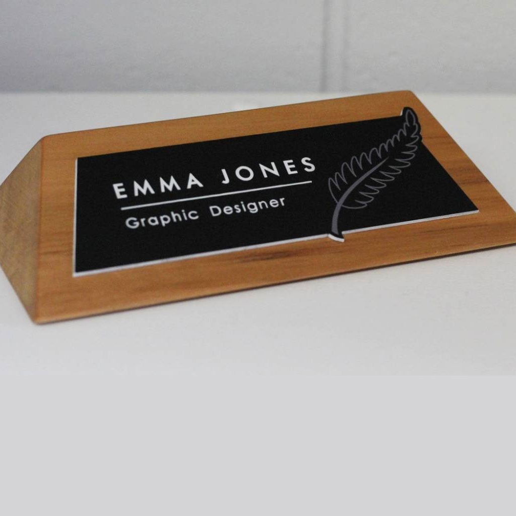 Wooden Desk Plaque – Emblems NZ